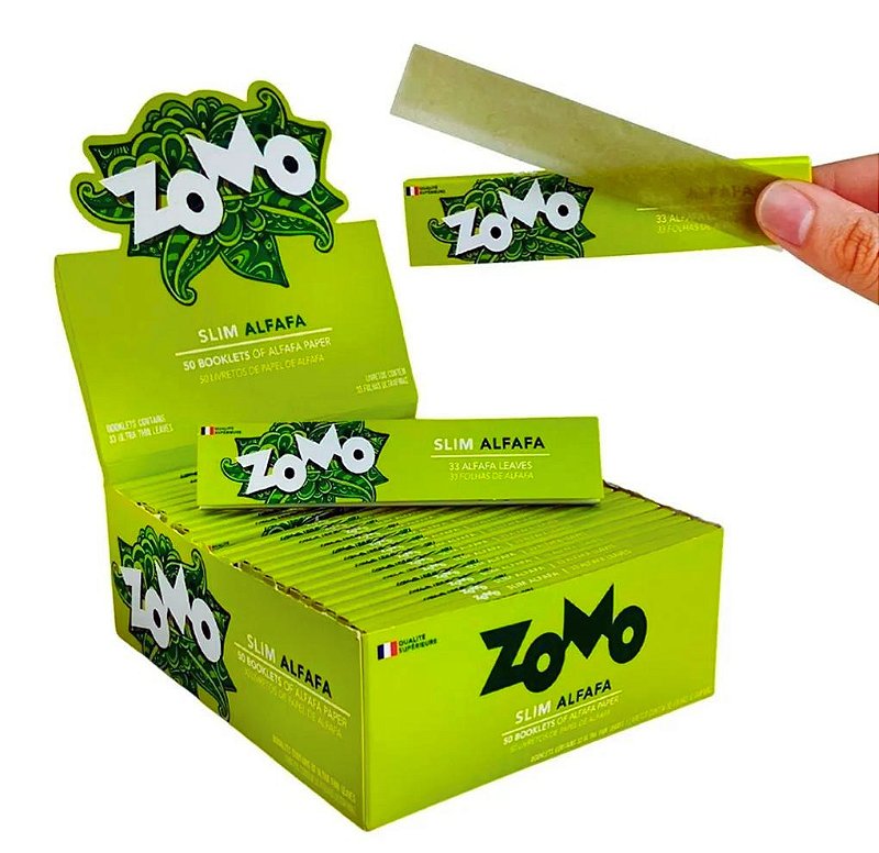 Seda Zomo Alfafa King Size Caixa com 50 unidades - PG Tabacaria