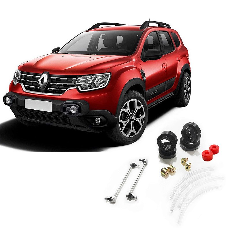 KIT LIFT RENAULT DUSTER 4X4 2,5 CM DIANTEIRA / 4 CM TRASEIRA - Jeep ...