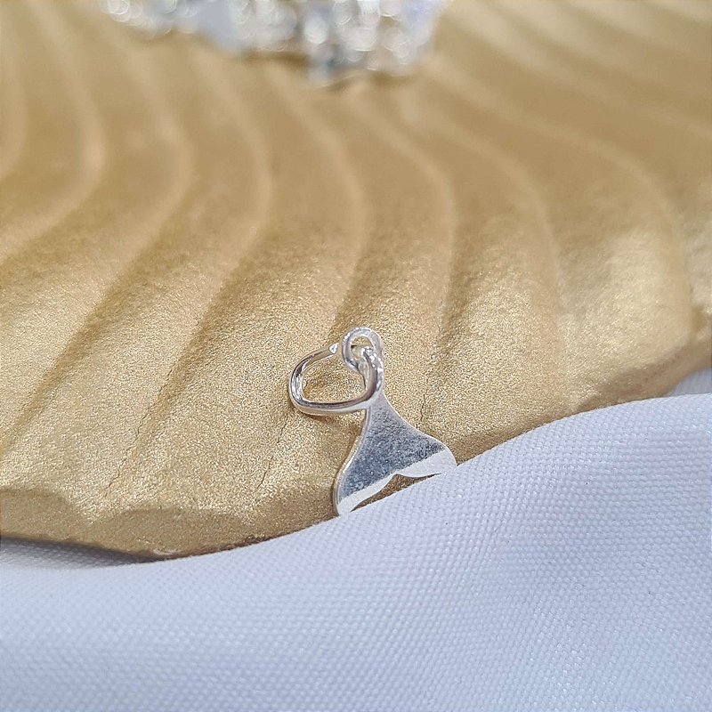 Pingente Cauda de Sereia Prata 925 - 6mm - PIPR197 - ZAROH JOIAS ATACADO