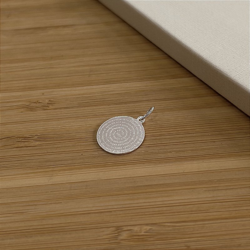 Pingente Pai Nosso 17mm Prata 925 - PIPR339 - ZAROH JOIAS ATACADO