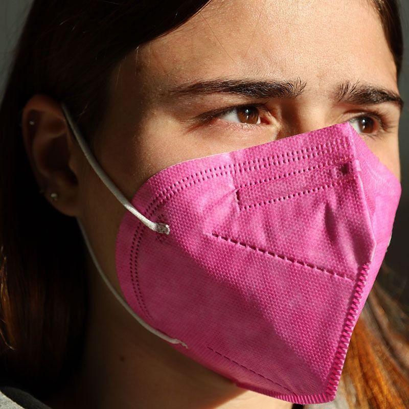 MÁSCARA PINK N95 / KN95 / PFF2 / FFP2 50 UNIDADES - Exmedi