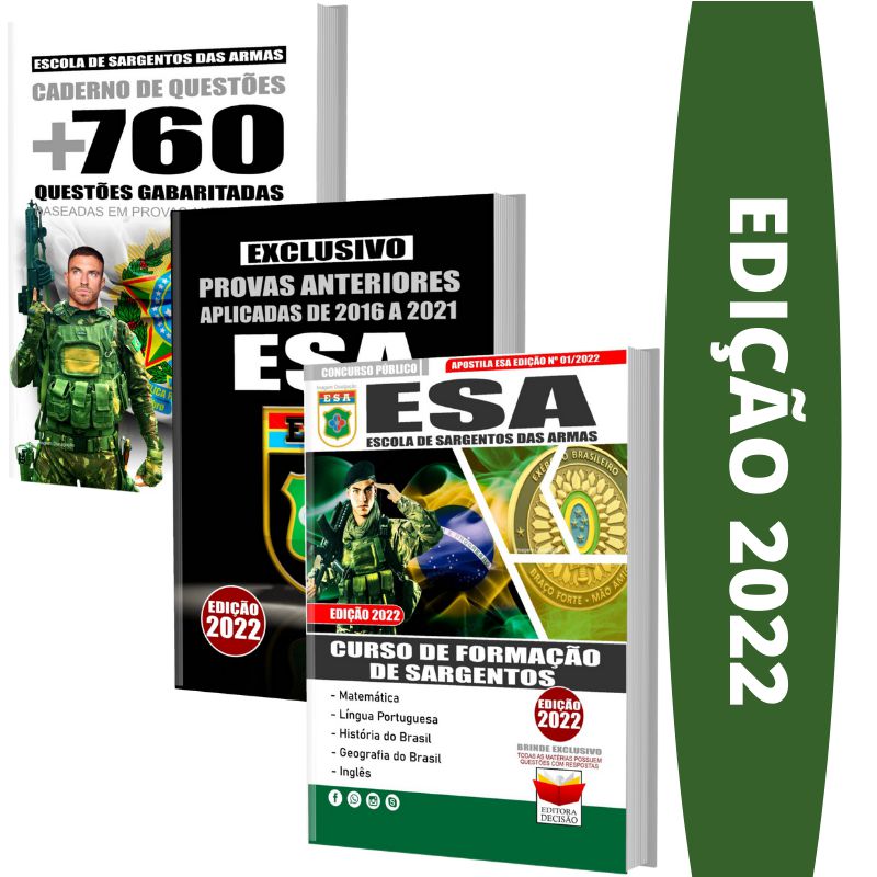 Kit Apostila Esa Sargento + Questões + Provas Anteriores - Solução ...