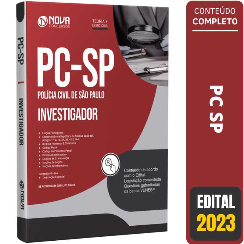 Apostila PC SP 2023 - Investigador de Polícia ( Nova Concursos ...