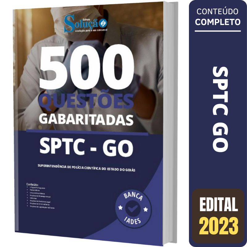 Caderno de Questões SPTC GO - Auxiliar de Autópsia - Solução Concursos ...