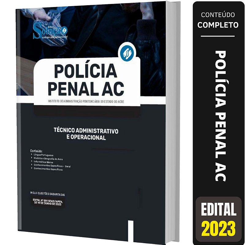 Apostila Policia Penal AC - Técnico Administrativo - Solução Concursos ...