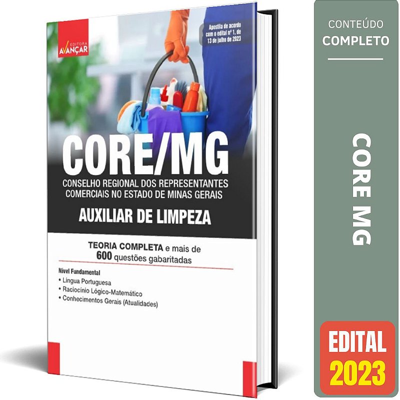 Apostila Concurso CORE MG 2023 - Auxiliar de Limpeza - Solução Cursos e ... Apostila Concurso CORE MG 2023 - Auxiliar de Limpeza - Solução Cursos e ...