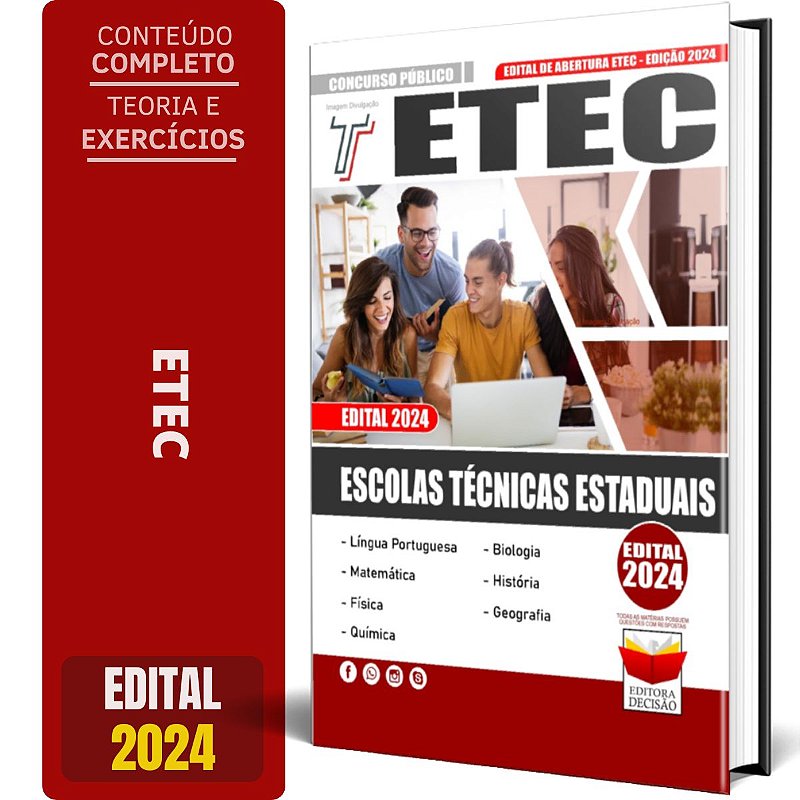 Apostila Etec 2024 Pdf Grátis - RETOEDU