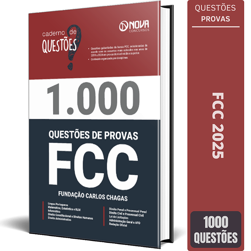 Livro de Questões Gabaritadas da FCC 2025 - Solução Concursos ...