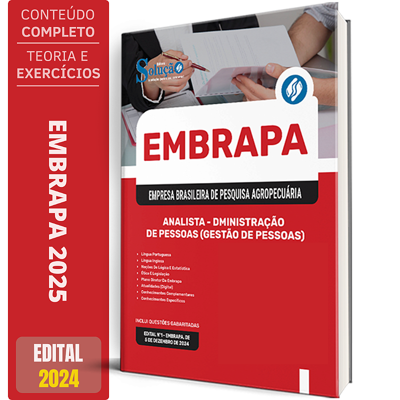 Apostila EMBRAPA 2025 - Analista - Administração / Gestão de Pessoas ...
