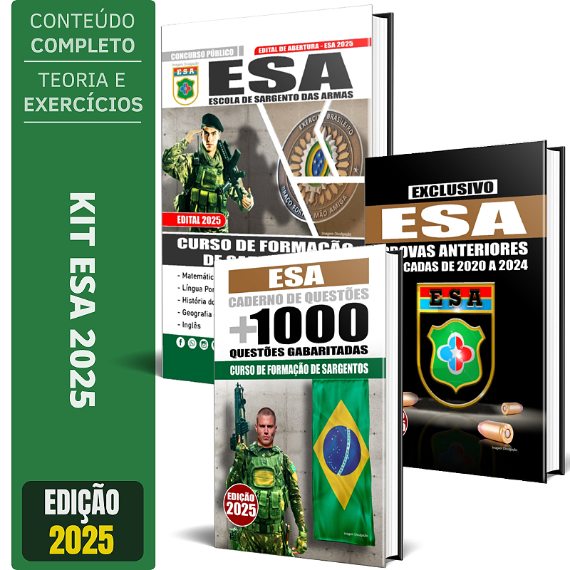 Kit Apostila Esa Sargento + Questões + Provas Anteriores 2025 - Solução ...