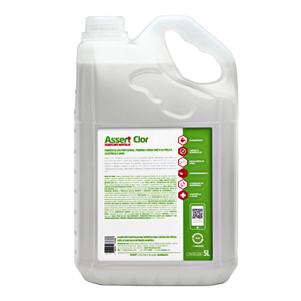 Desinfetante Hospitalar Assert Clor 5L Audax - rrlimp.com.br