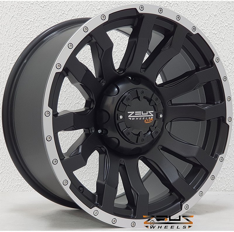 RODAS OFF ROAD ZWAT2 ARO 18 Furação 5x108 PRETA DIAMANTADO - Perfecta Rodas