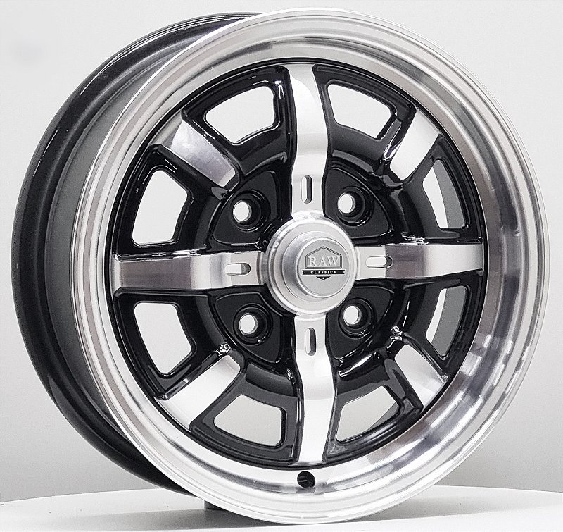 RODA KPZ PRETA DIAMANTADA ARO 15X5,5 FURAÇÃO 4x130 - Perfecta Rodas