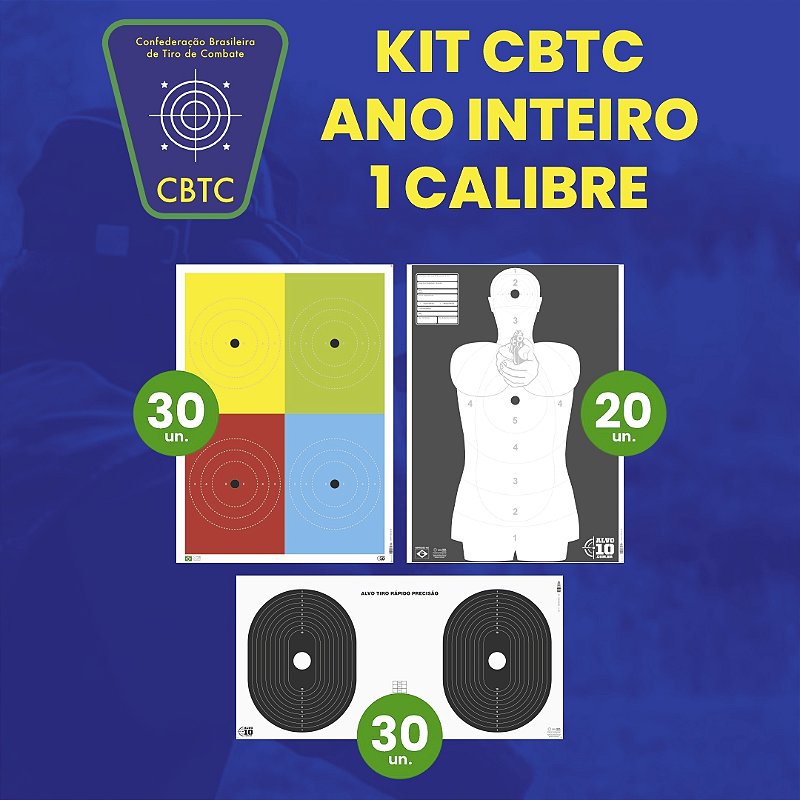 Kit CBTC – Alvos Oficiais para Competições da CBTC | Alvo 10 - Alvo 10 ...