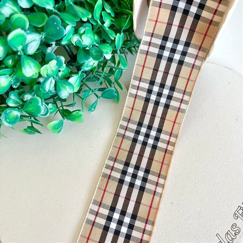 Fita Sanding 38mm Xadrez Marrom Burberry - Metro - Encontro das Fitas