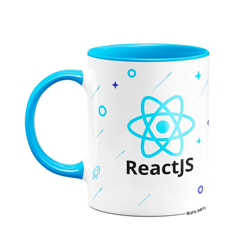Caneca Dev React JS - B-blue - Fun Geek Store