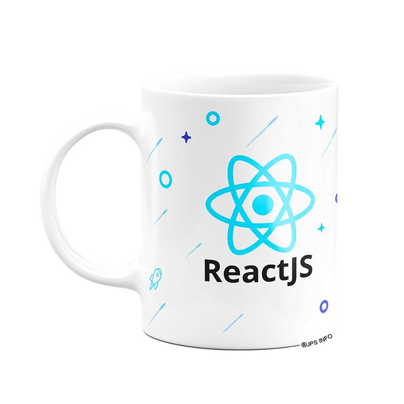 Caneca Dev React JS - Branca - Fun Geek Store