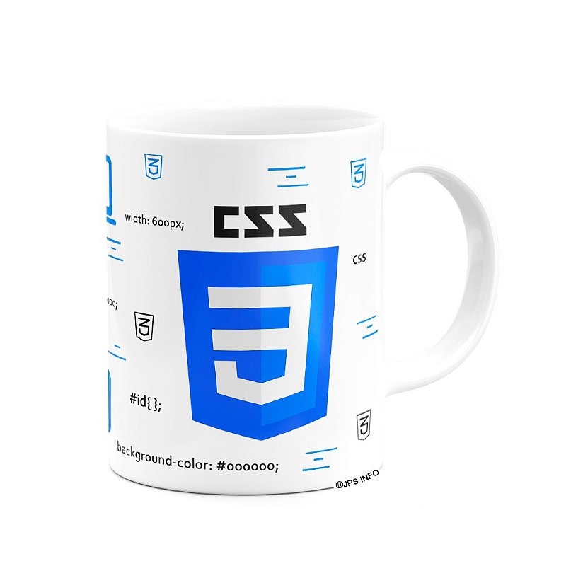 Caneca Dev CSS 3 - Branca - Fun Geek Store