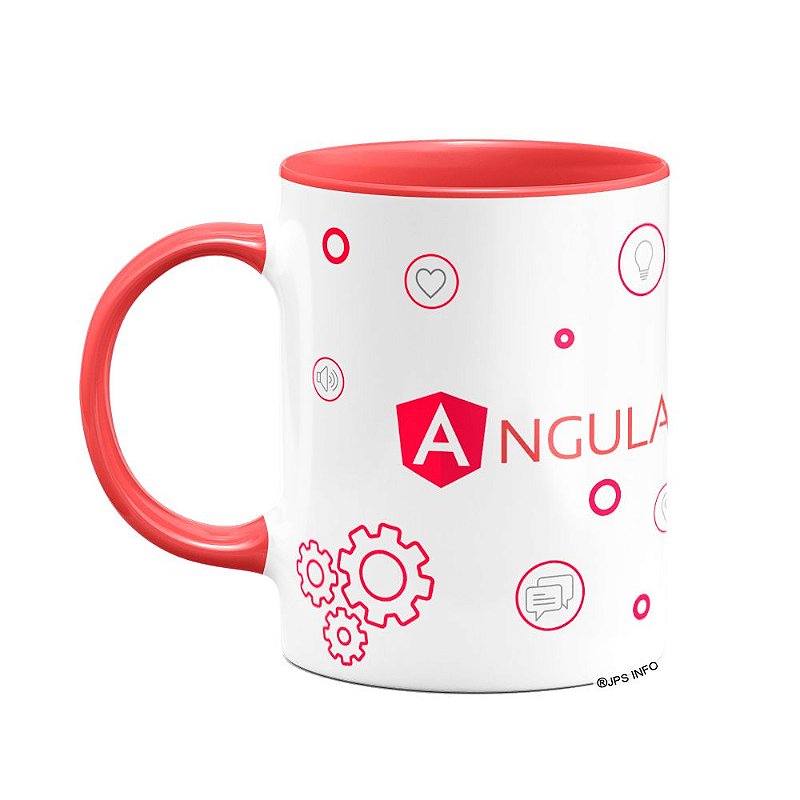 Caneca Dev Angular - B-red - Fun Geek Store