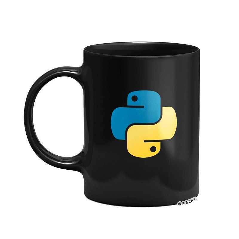 Caneca Dev Python Preta - Fun Geek Store