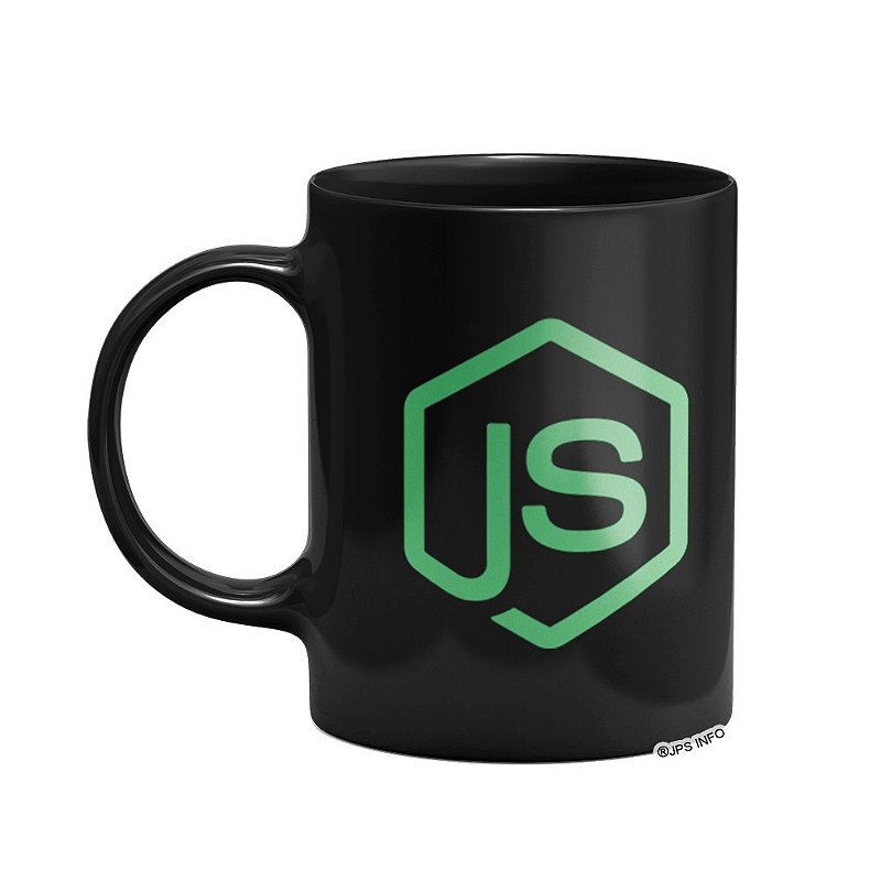 Caneca Dev NODE JS Preta - Fun Geek Store