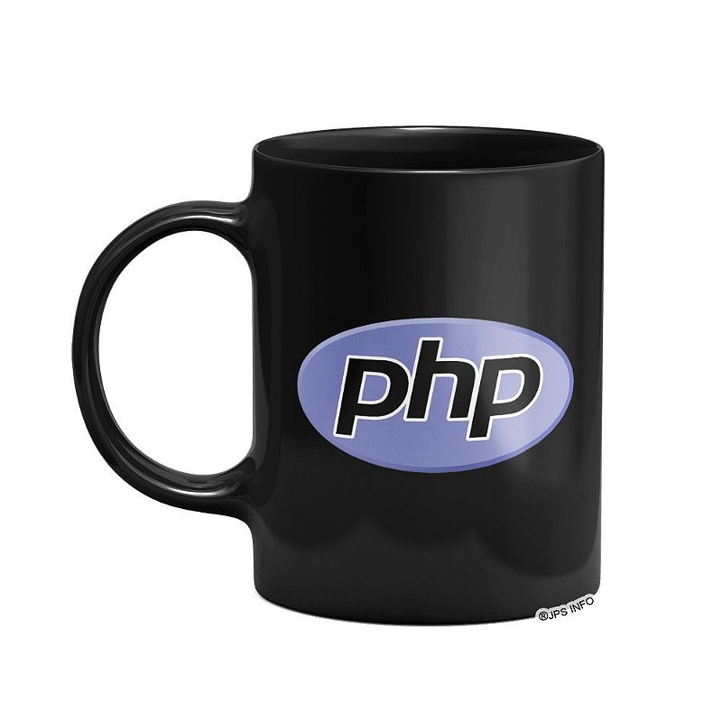 Caneca Dev Linguagem Php Preta - Fun Geek Store