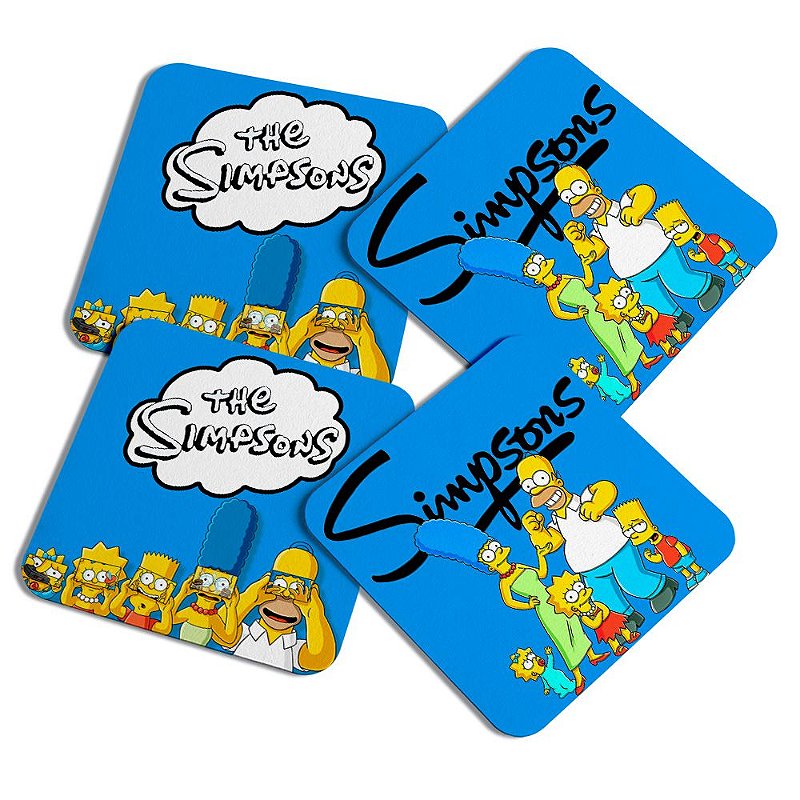 Porta copos quadrado - The Simpsons - Fun Geek Store