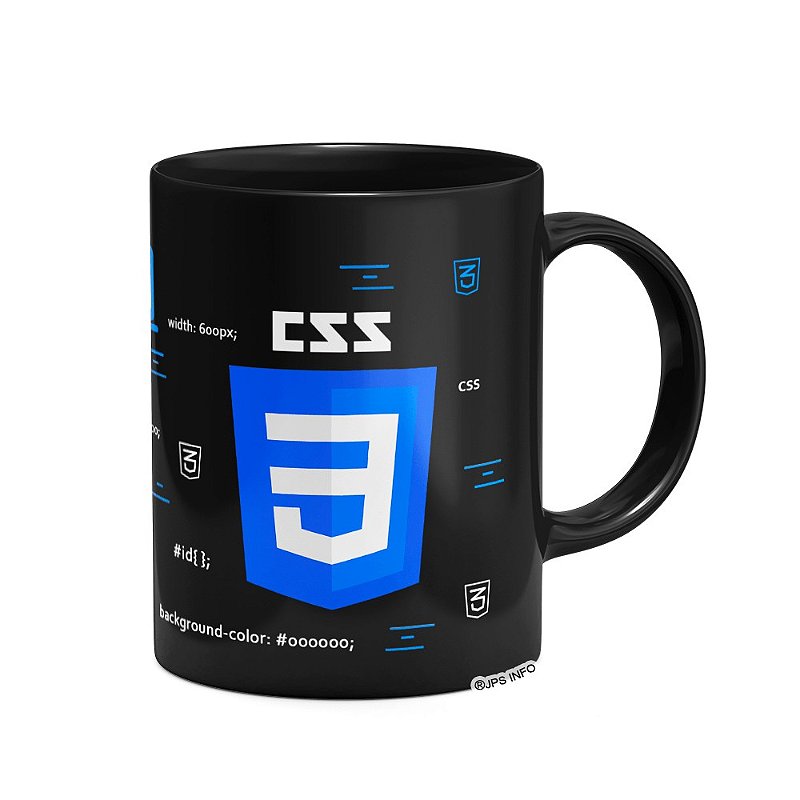Caneca Dev CSS 3 - Preta (Saldo) - Fun Geek Store