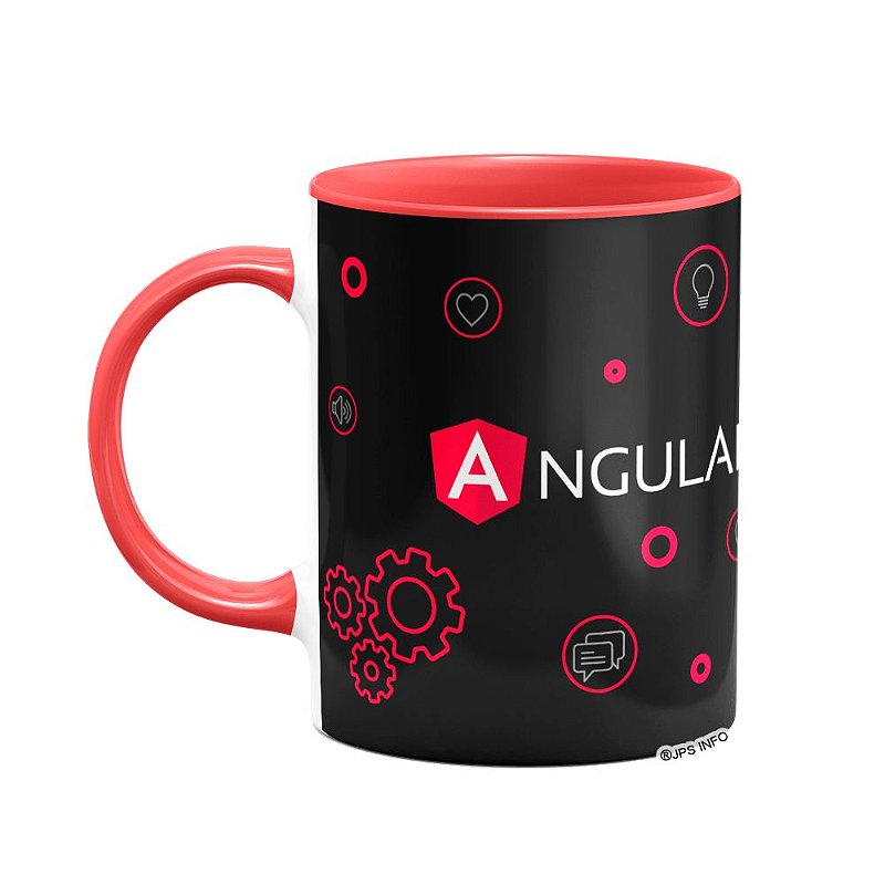Caneca Dev Angular - Dark B-red - Fun Geek Store