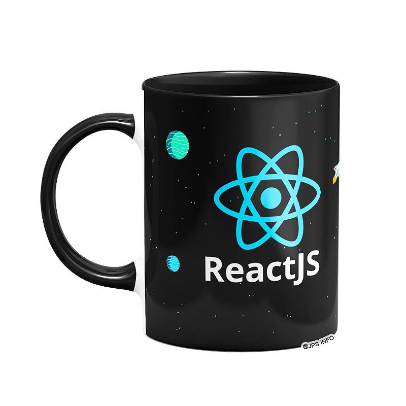 Caneca Dev React JS - Dark B-black - Fun Geek Store