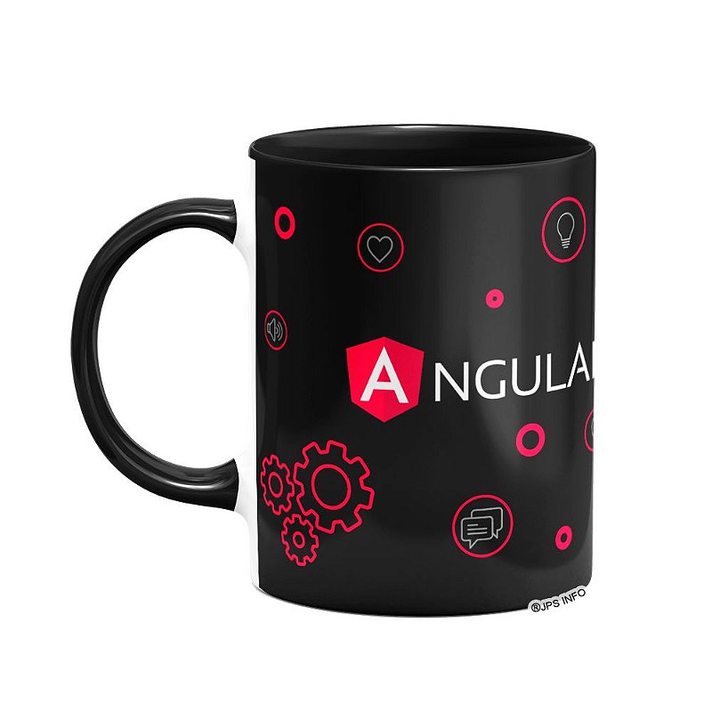 Caneca Dev Angular - Dark B-black - Fun Geek Store