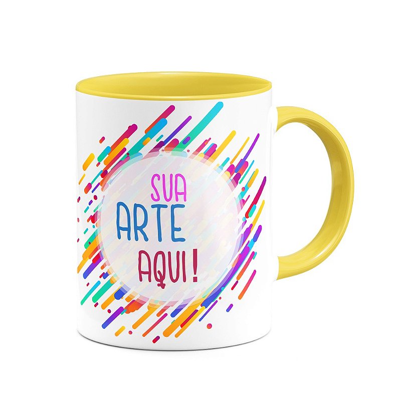 Caneca B-yellow - Personalize - JPS INFO