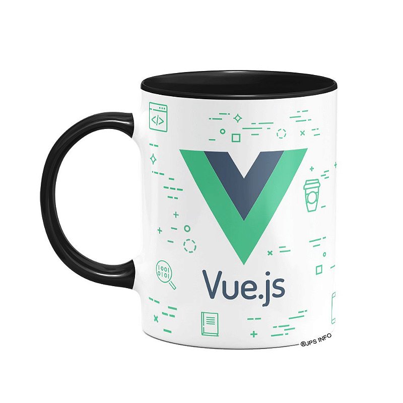 Caneca Dev - Vue JS - B-black - Fun Geek Store