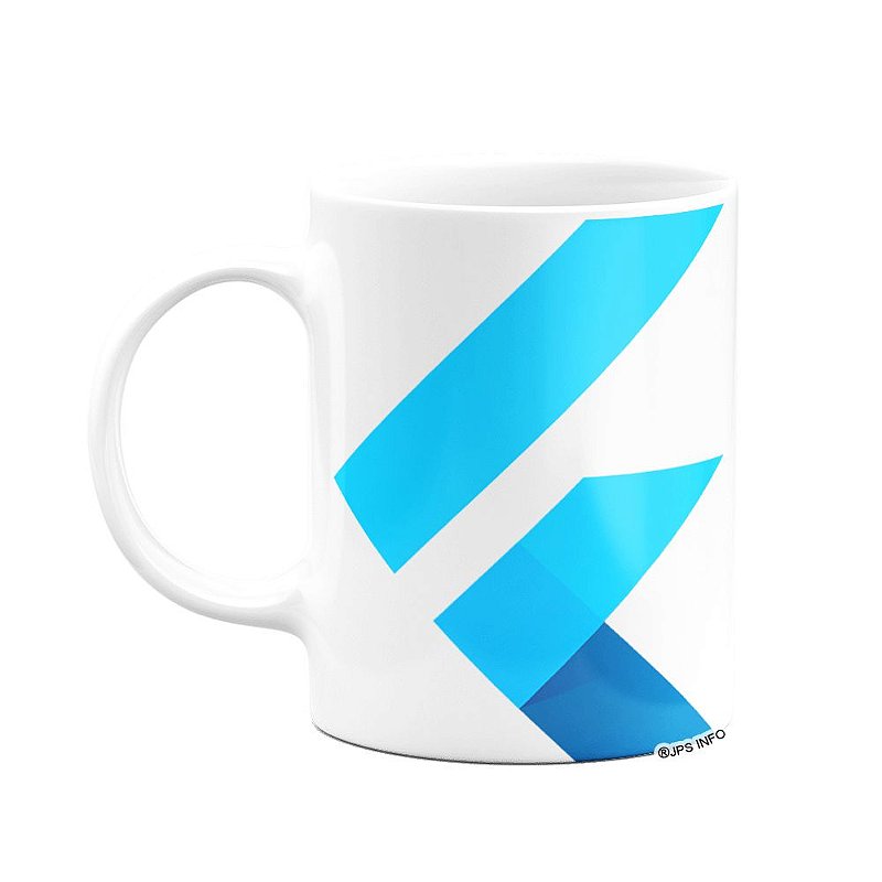 Caneca Dev - Flutter - Branca - Fun Geek Store