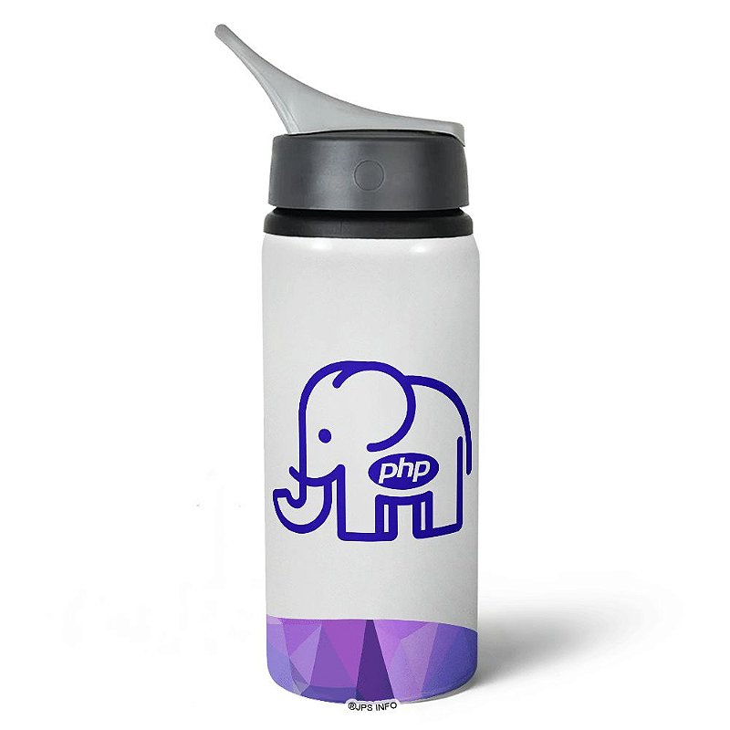 Garrafa Squeeze NK DEV - PHP ElePHPant - Fun Geek Store