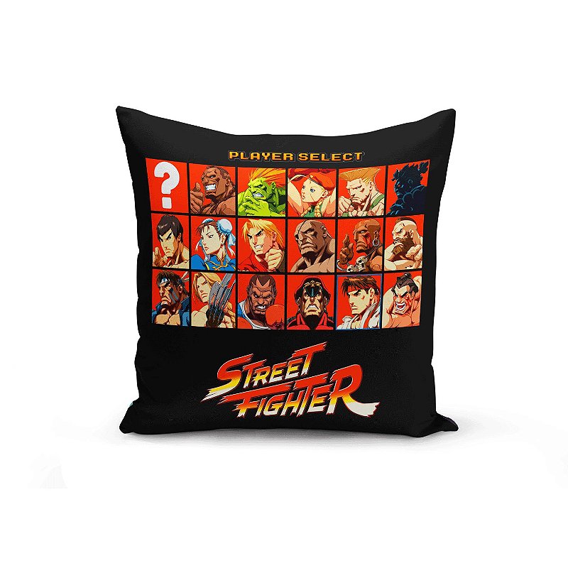 Almofada Gamer - Street Fighter Player Select - Fun Geek Store