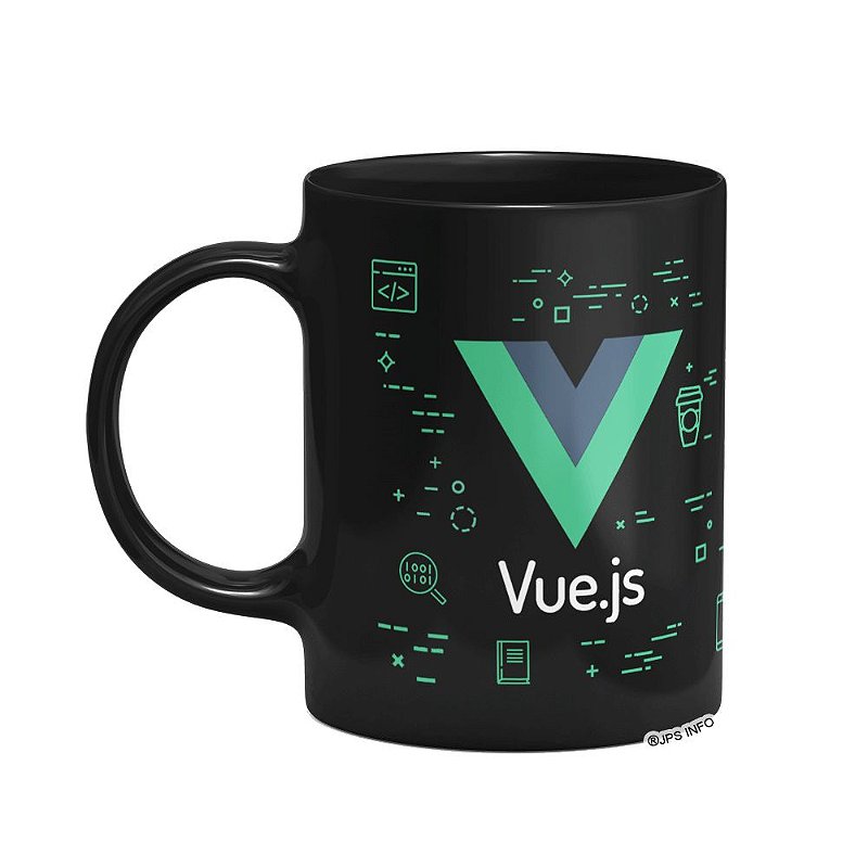 Caneca Dev - Vue JS - Preta (Saldo) - Fun Geek Store Caneca Dev - Vue JS - Preta (Saldo) - Fun Geek Store