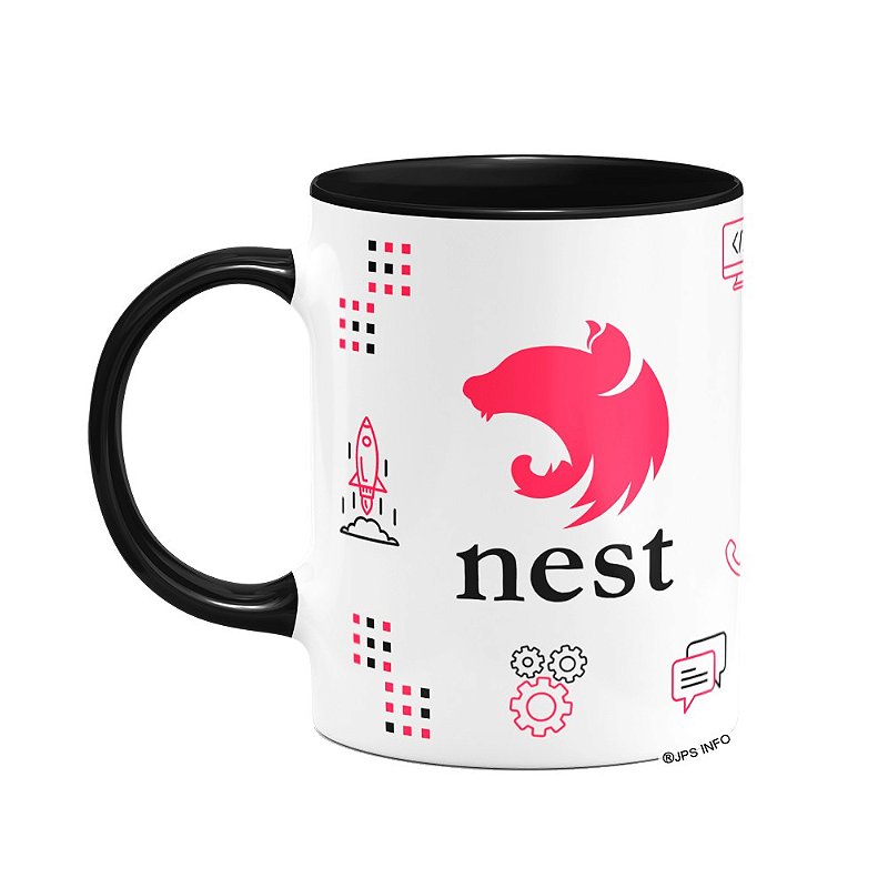 Caneca Dev - Nest JS - B-black - Fun Geek Store
