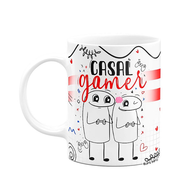 Caneca Flork Namorados - Casal gamer - Fun Geek Store