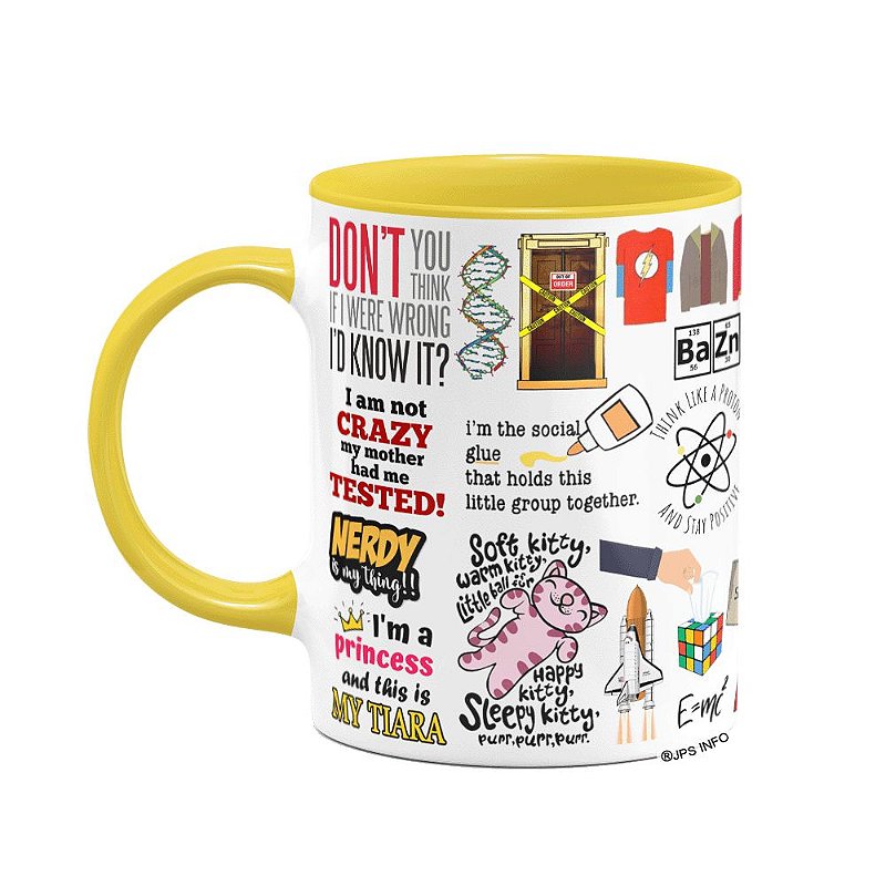 Caneca Icons Moments - The Big bang Theory - B-yellow - JPS INFO