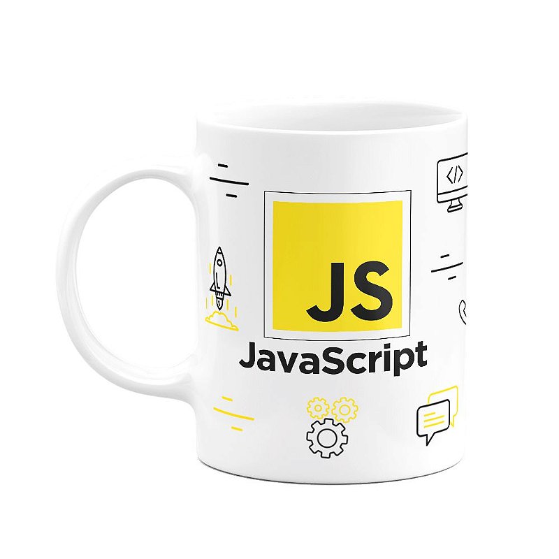 Caneca Dev - New Mug JavaScript JS - branca - Fun Geek Store