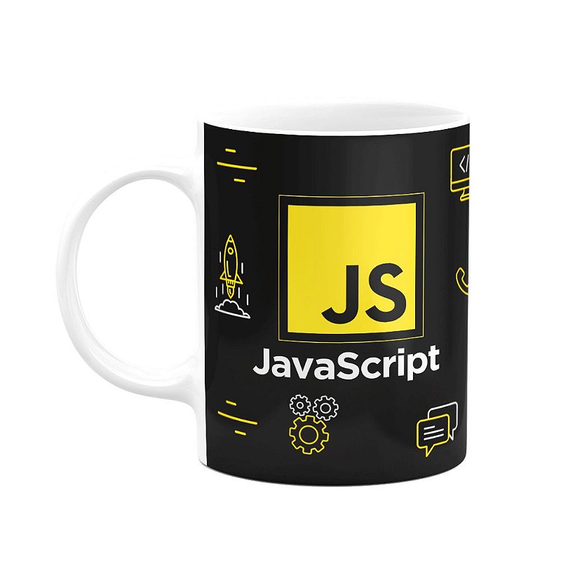 Caneca Dev - New Mug JavaScript JS - B-dark - Fun Geek Store