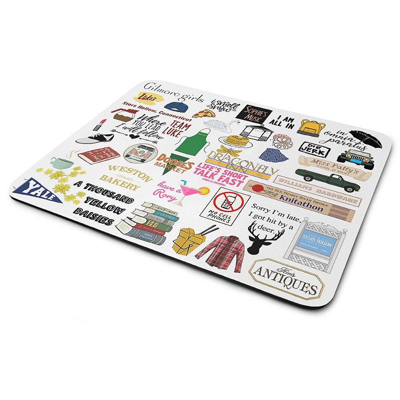 Mouse Pad Geek Icons Moments White - Gilmore Girls - Fun Geek Store