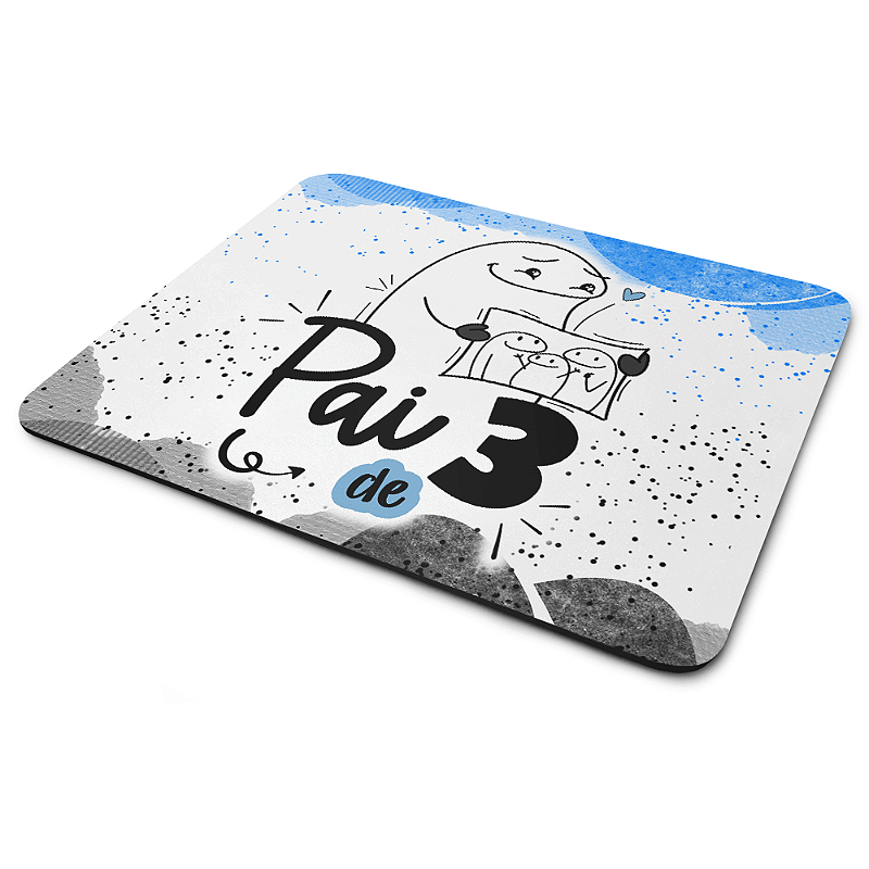 Mouse Pad Divertido Flork Pais - Pai de 3 - Fun Geek Store