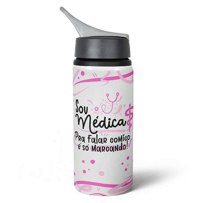 Garrafa Squeeze NK Profissões - Sou Médica 600ml - Fun Geek Store