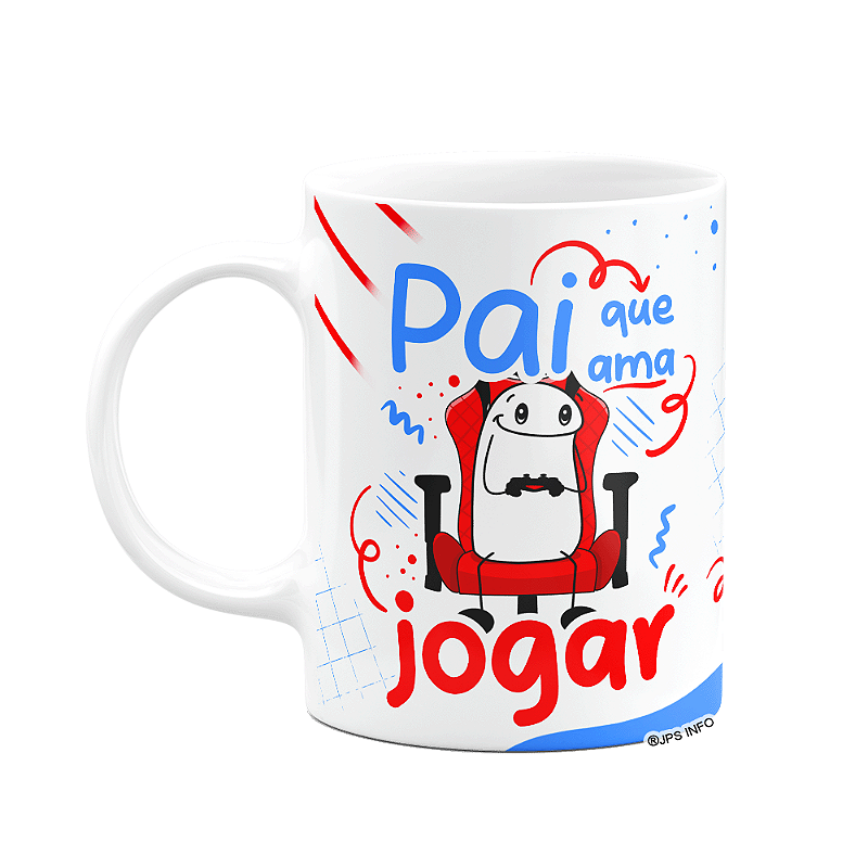Caneca Flork Dia dos Pais - Pai que ama jogar video game - Fun Geek Store