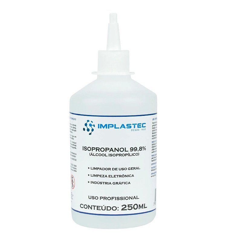 Álcool Isopropílico 250ml ISOPROPANOL IMPLASTEC - LAF Computadores Álcool Isopropílico 250ml ISOPROPANOL IMPLASTEC - LAF Computadores
