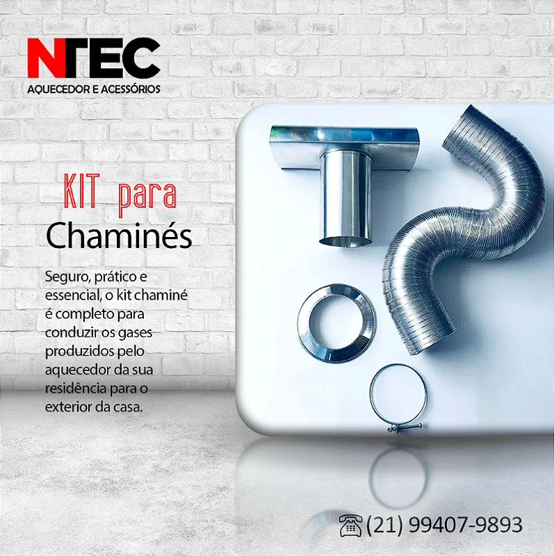 Kit Chaminé + Tubo Alumínio Para Aquecedor Água a Gás 60mm x 3m - Venda ...