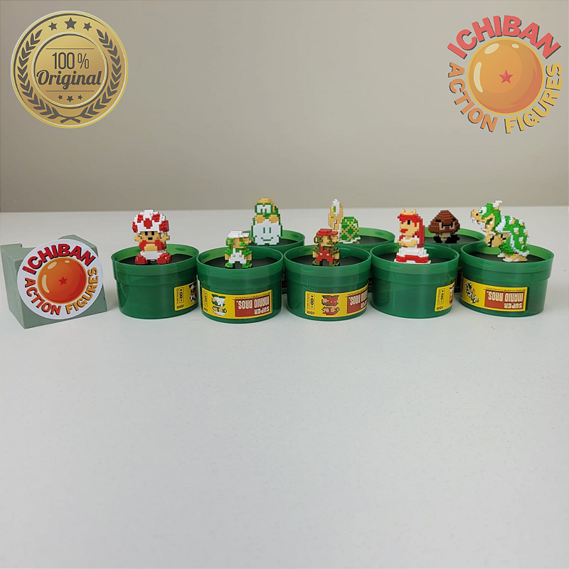CONJUNTO MARIO 8 BITS 8 UNIDAES 100% ORIGINAL LACRADO - ICHIBAN ACTION ...