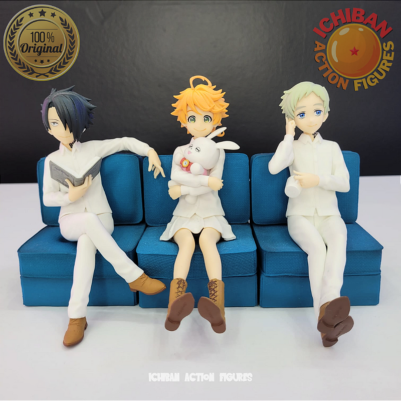 CONJUNTO THE PROMISED NEVERLAND NO SOFÁ SEGA 100% ORIGINAL COM CAIXA ...